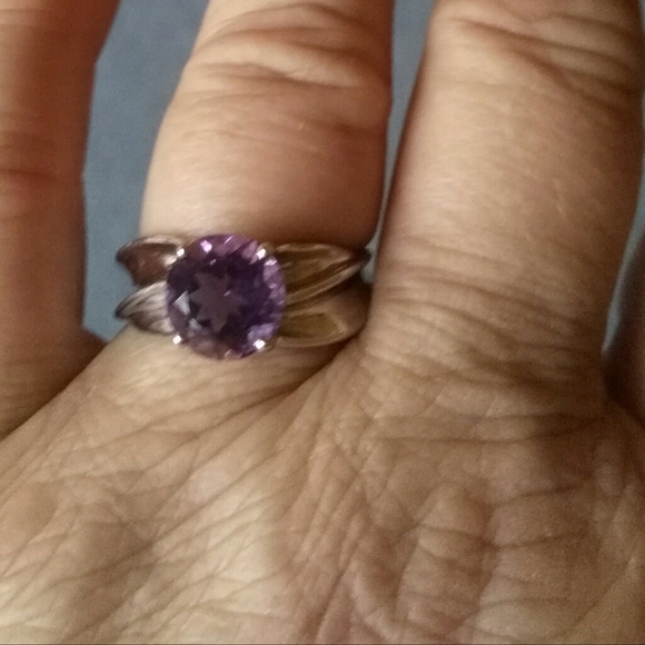 KN | Jewelry | Qvc Vintage 35ct Amethyst Fancy Band Ring 1 | Poshmark